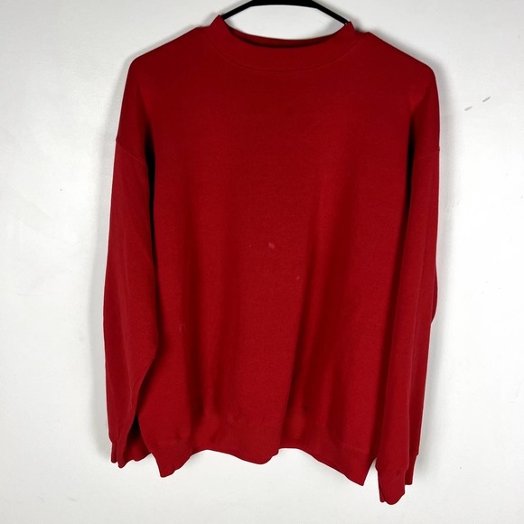no tag | Shirts | Vintage 9s Blank Red Crew Neck No Tag Fits Like A ...